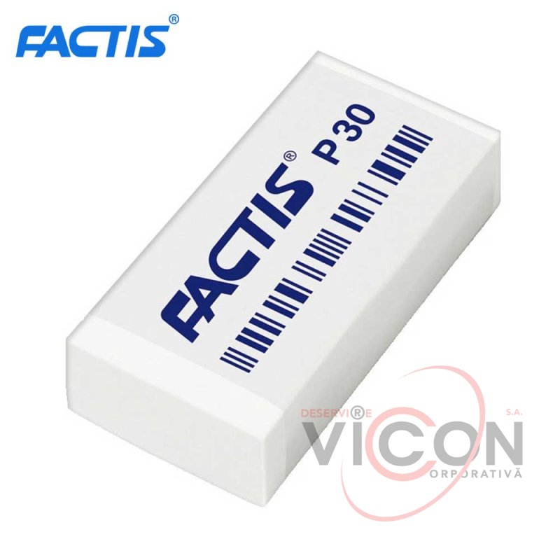 Radieră FACTIS P 30 (Spania), 40x20x10 mm, albă, dreptunghiulară, moale ...