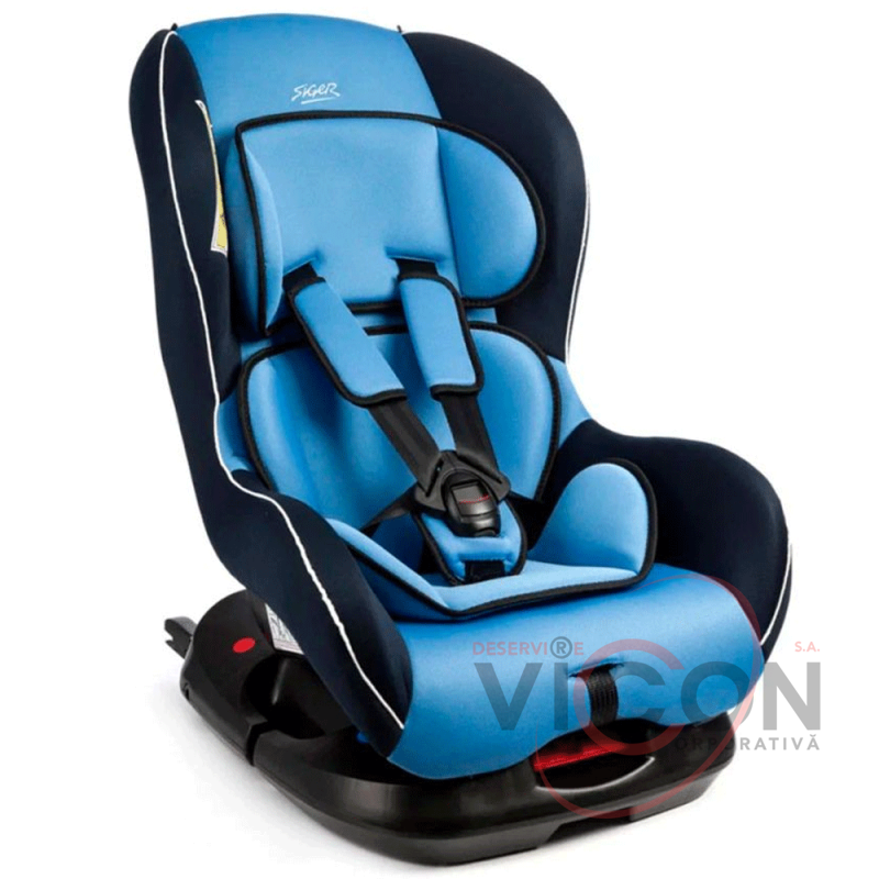 Fotoliu pentru copii Siger ISOFIX 0-18kg. 0-4 ani albastru