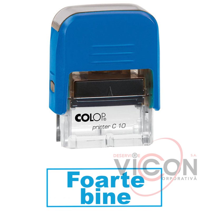 Ștampilă calificativă /FOARTE BINE/, COLOP Printer C10