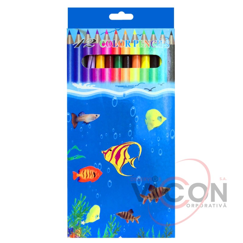 Creioane colorate, 12 culori