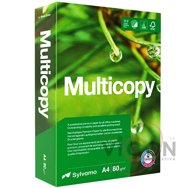 Hârtie pentru imprimantă A4, MULTICOPY, 500 foi, 80 g/m2, Clasa A++