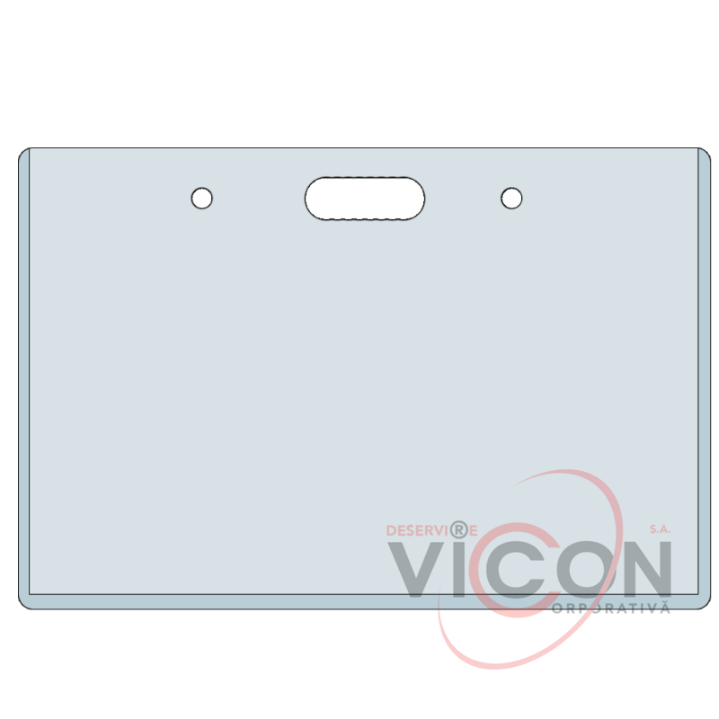 Ecuson orizontal din plastic, 106 x 82 mm, A2