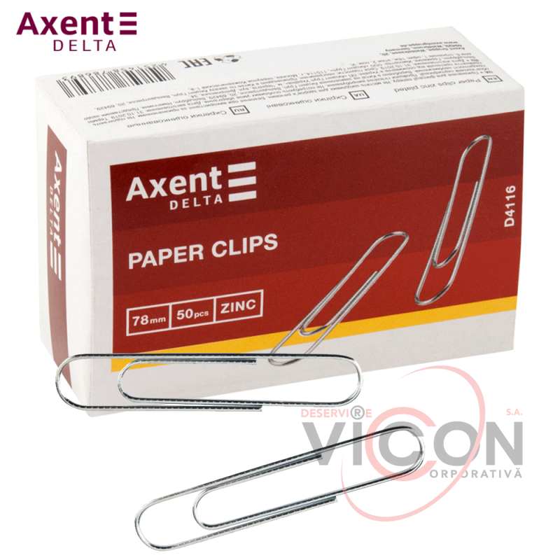 Axent Delta D4116 agrafe de hârtie galvanizate, 78 mm, 50 bucăți