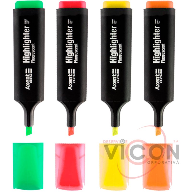 Axent Delta Highlighter, 1-5 mm, marker în formă de pană