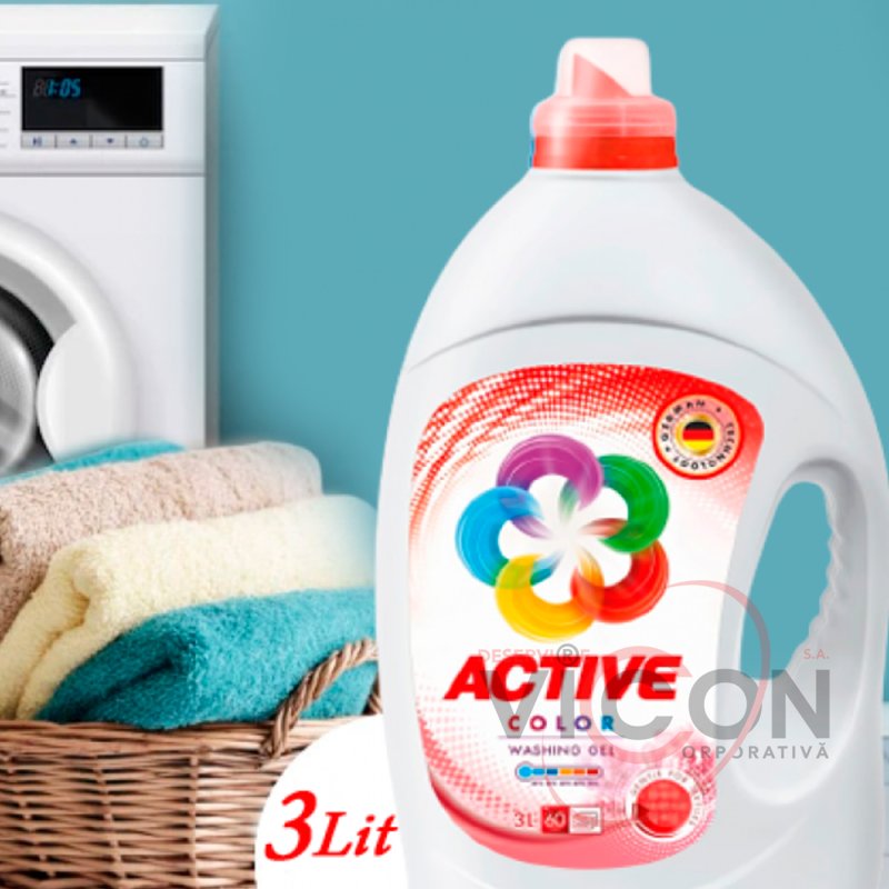 Detergent lichid ACTIVE COLOR, 3 Litri