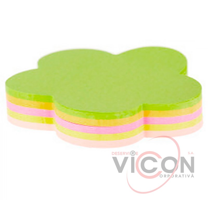 Stikere FLOARE, 76*76 mm, 4 culori x 25 coli