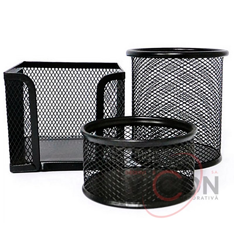 Set de birou din metal, 3 articole