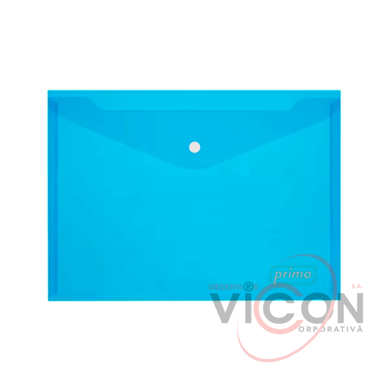 Mapă plic cu buton A5 PRIMO transparentă 150 mcm