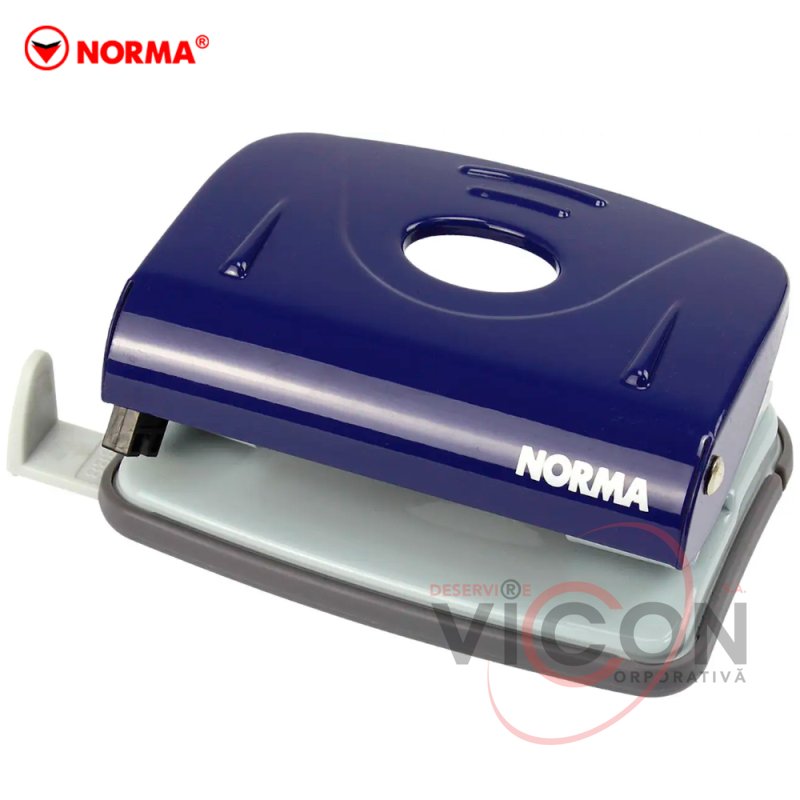 Perforator de 20 de foi NORMA 4345 metalic cu riglă de plastic