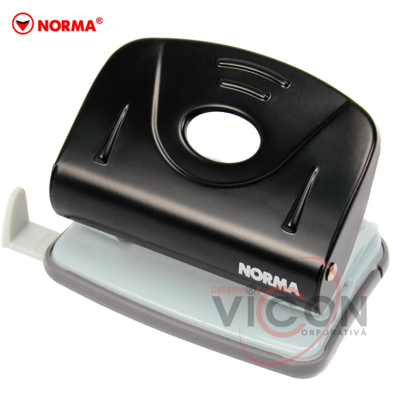 Perforator de 20 de foi NORMA 4345-09 metalic cu riglă de plastic