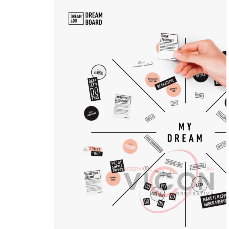 Harta Scratch-Dream&Do Dream Board 60x80 cm