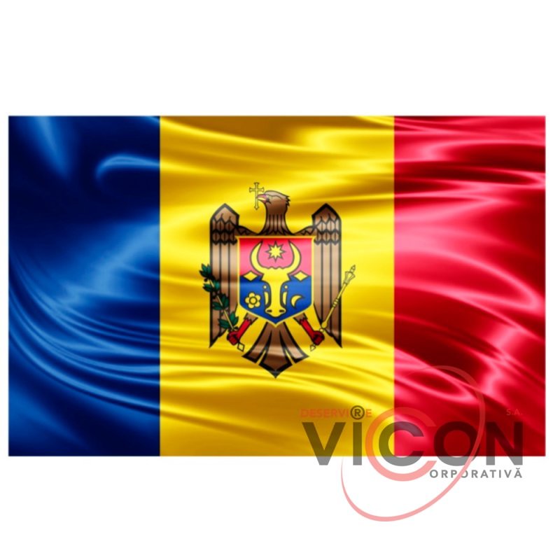 Drapel ceremonial al Moldovei 150 x 300cm (atlas 160 g/m)