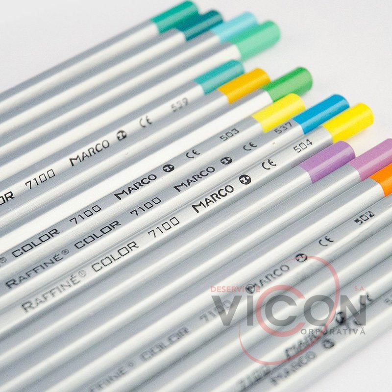 Creioane color, 12 culori, MARCO Raffine