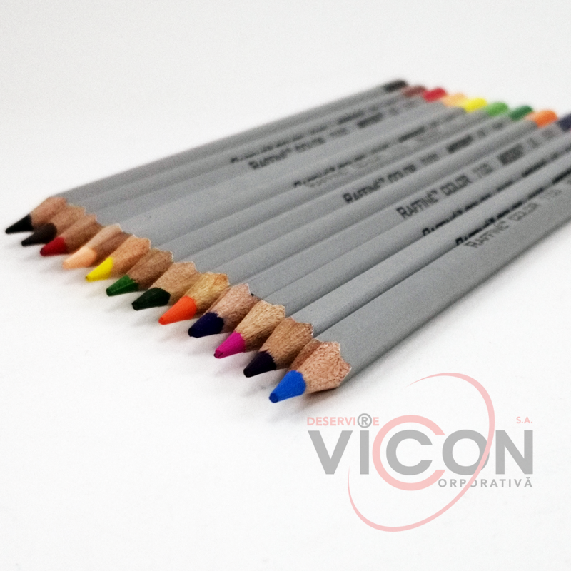 Creioane color, 12 culori, MARCO Raffine