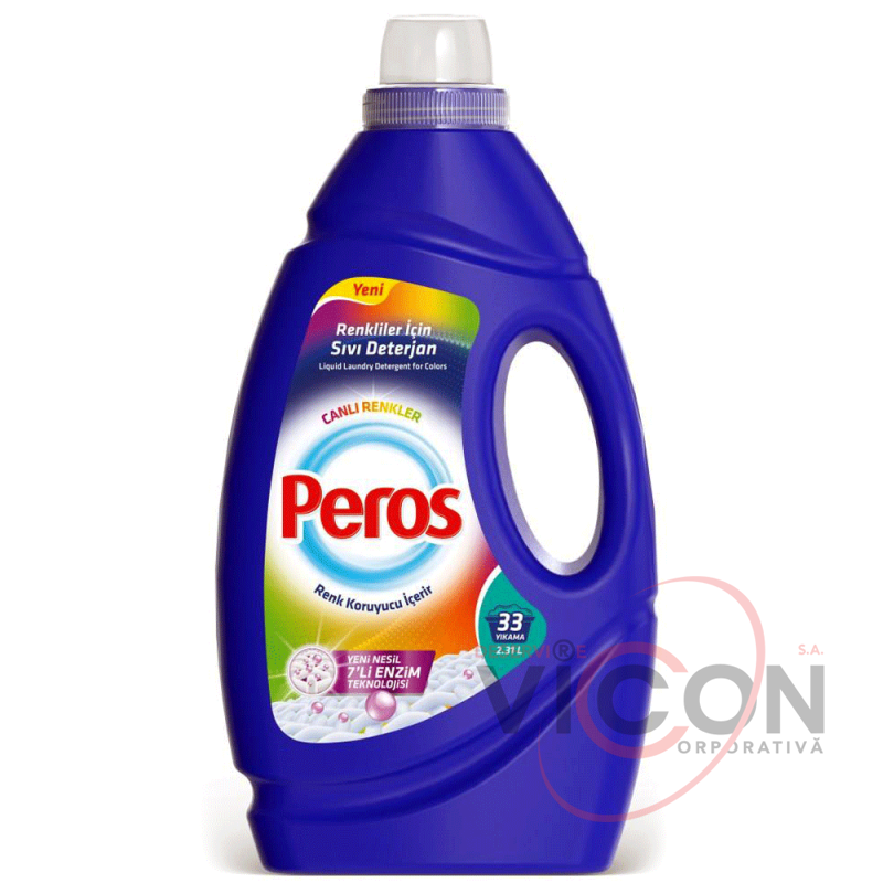 Peros Detergent lichid 2.31 L. pentru rufe albe și color