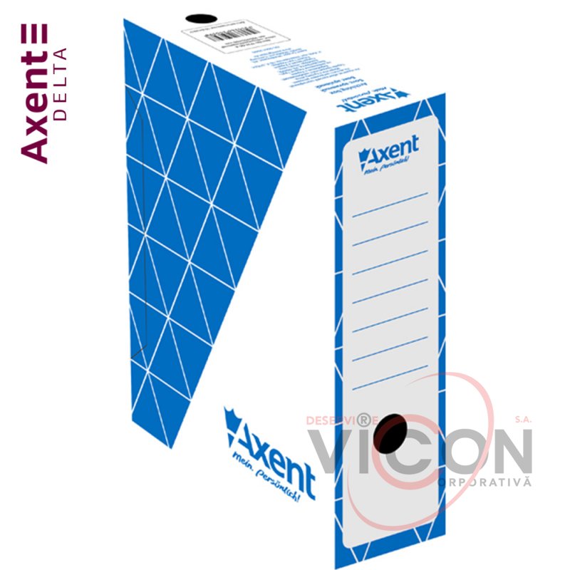 Box arhivare Axent A4, 100 mm, carton, 1732-02, albastru