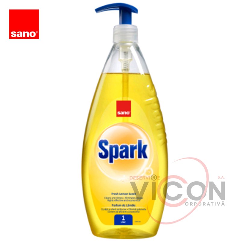 Soluție pentru spălat vesela SANO SPARK, 1000 ml.