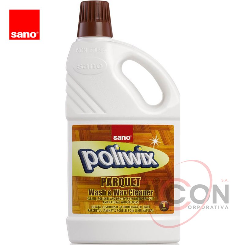 Detergent lichid pentru parchet și laminat Sano Poliwix Parquet, 2 L