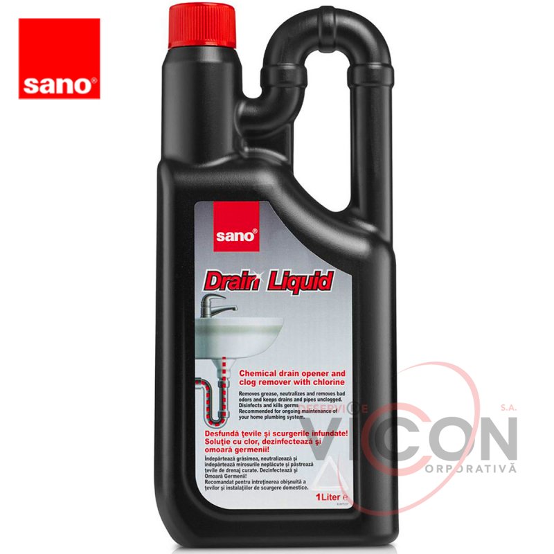 Средство для прочистки канализации SANO DRAIN LIQUID (1000 мл)