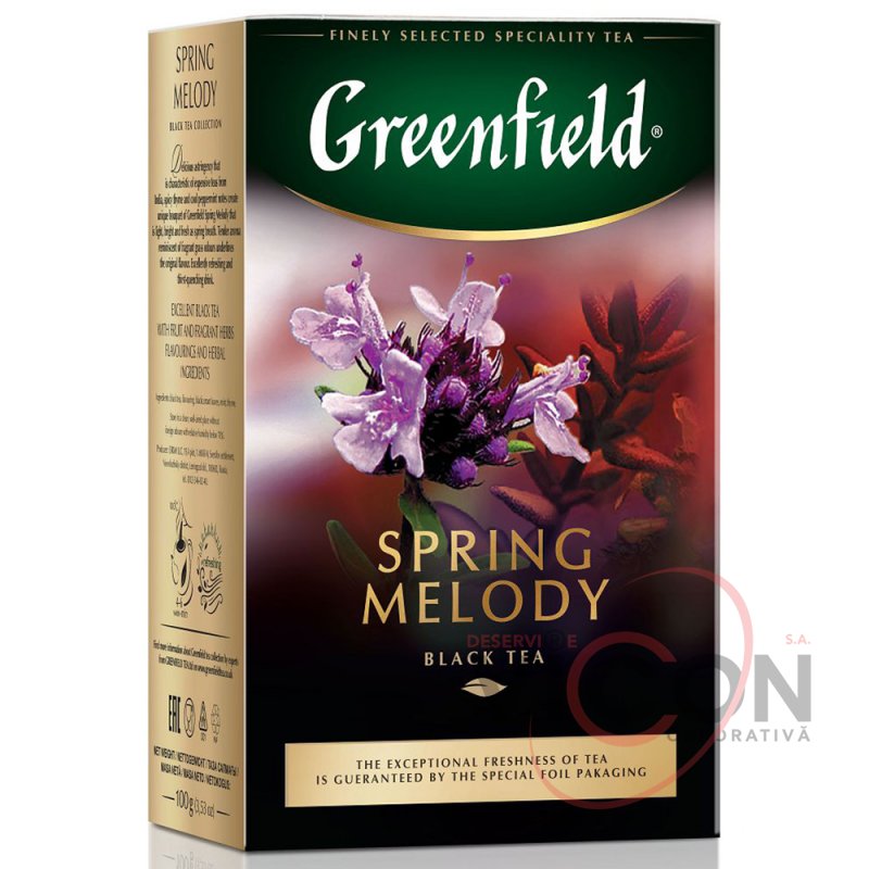 Greenfield Spring Melody, ceai negru, 100 gr.