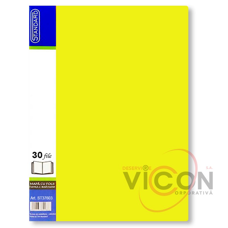 Mapă cu folii transparente, A4, STANDARD