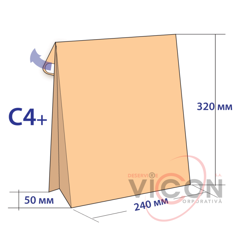 Plic C4 burduf kraft siliconic , 240 х 320 х 50 mm