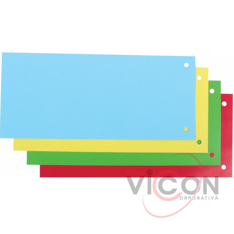 Separatoare din carton, 105 x 240 mm, carton color, Economix, 100 coli