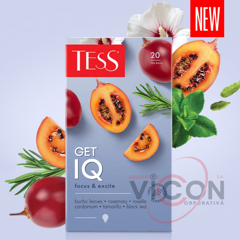 Ceai negru Get IQ Focus & Excite de la TESS, 20 pachețele