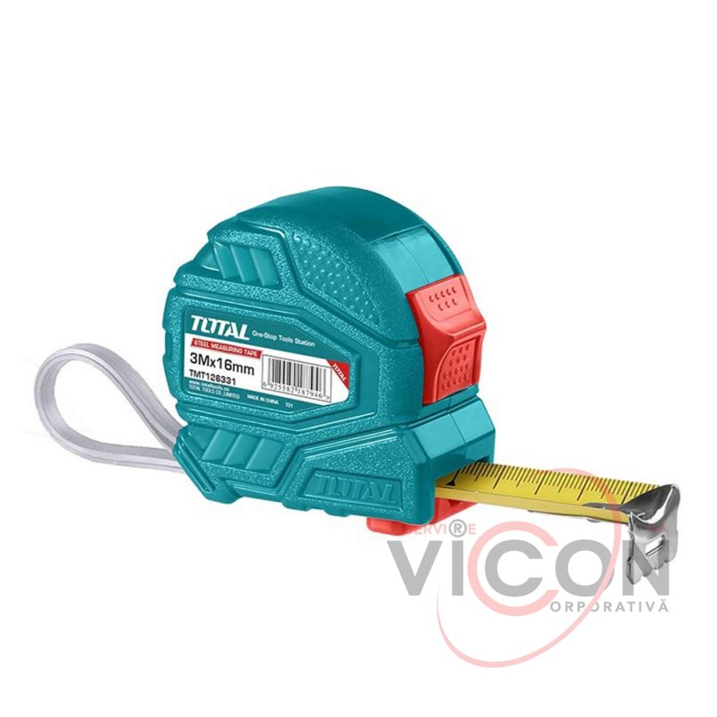 Ruletă de măsurare, 3 metri, TOTAL