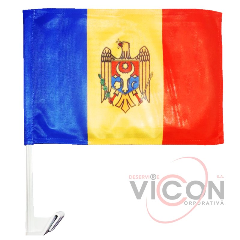 Steag auto cu suport - Moldova sau alte țări