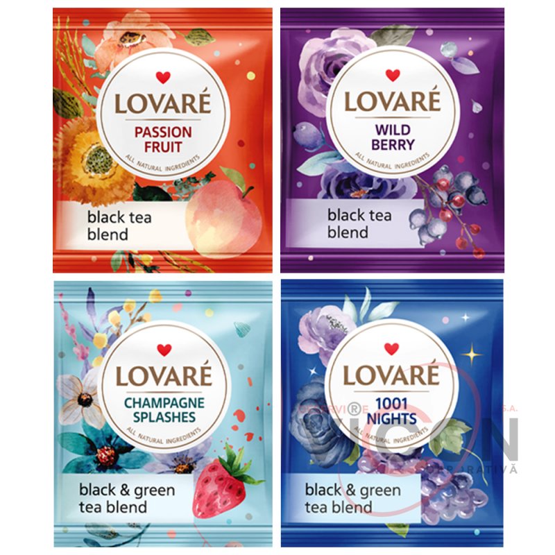Set de ceai negru 32 buc. LOVARE BLACK TEA ASSORTED