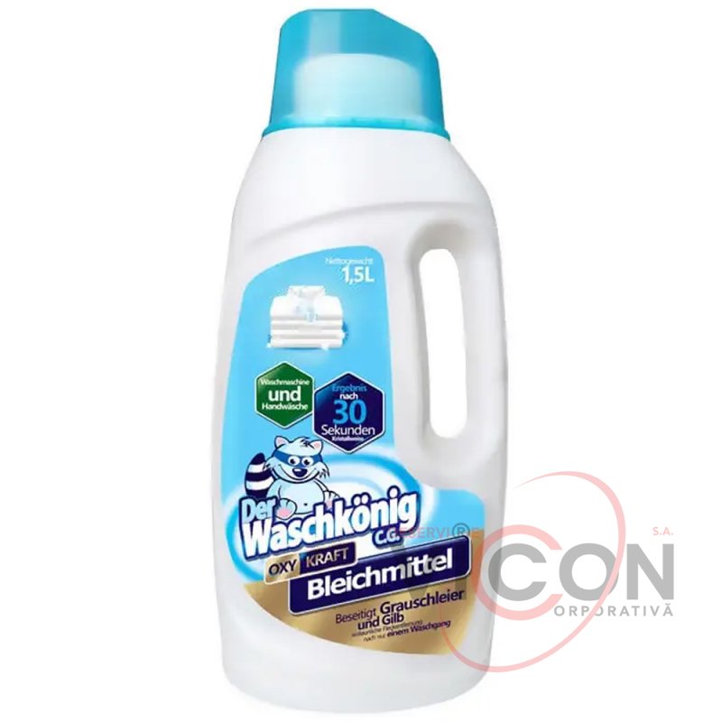 Soluție pentru indepărtare petelor de pe rufe albe Der Waschkönig White ...