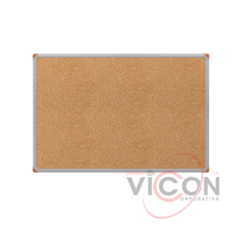 Tablă din plută 90 x 120 cm, cadru alumini